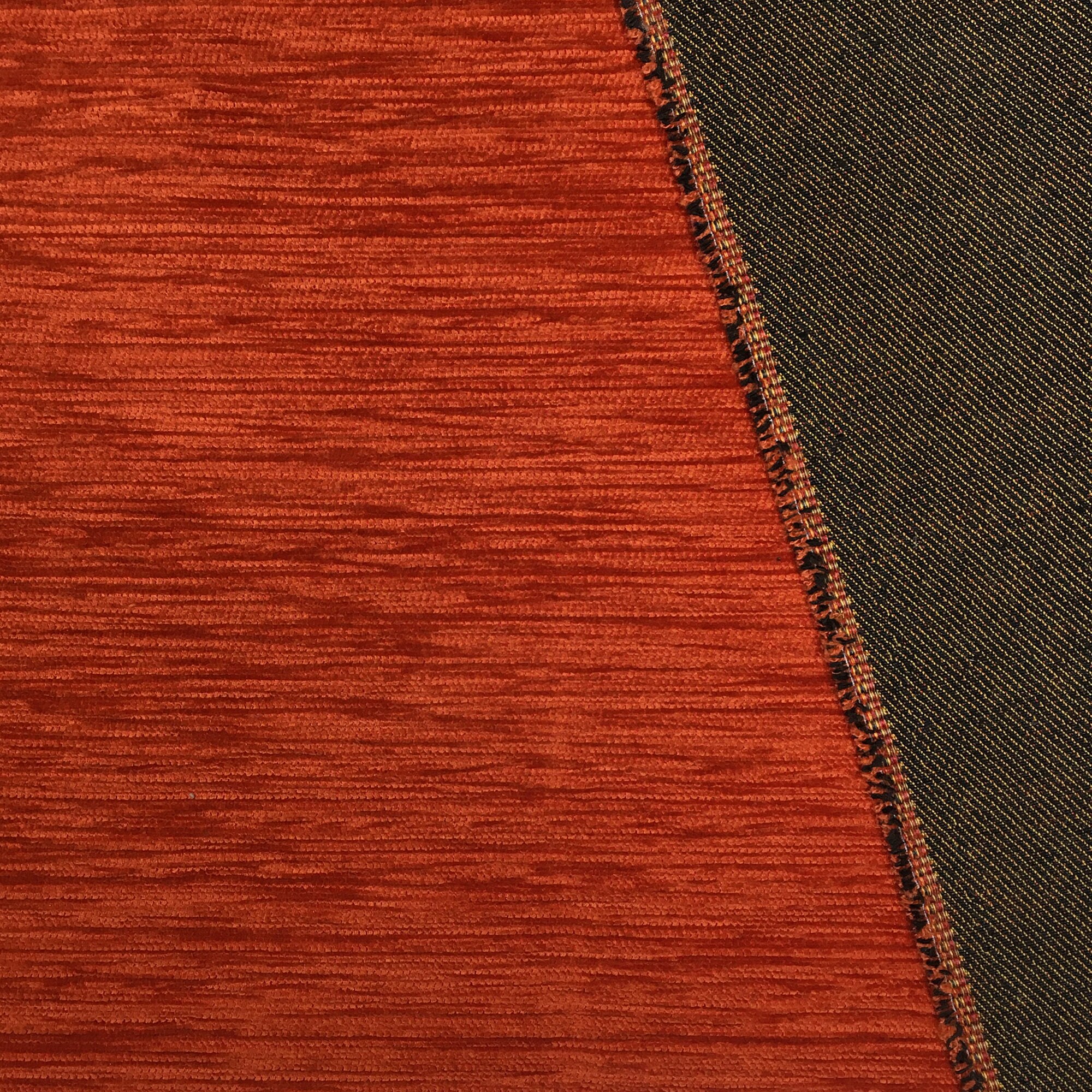 Burnt Orange Chenille Upholstery Fabric Traditional Turkish | Etsy UK