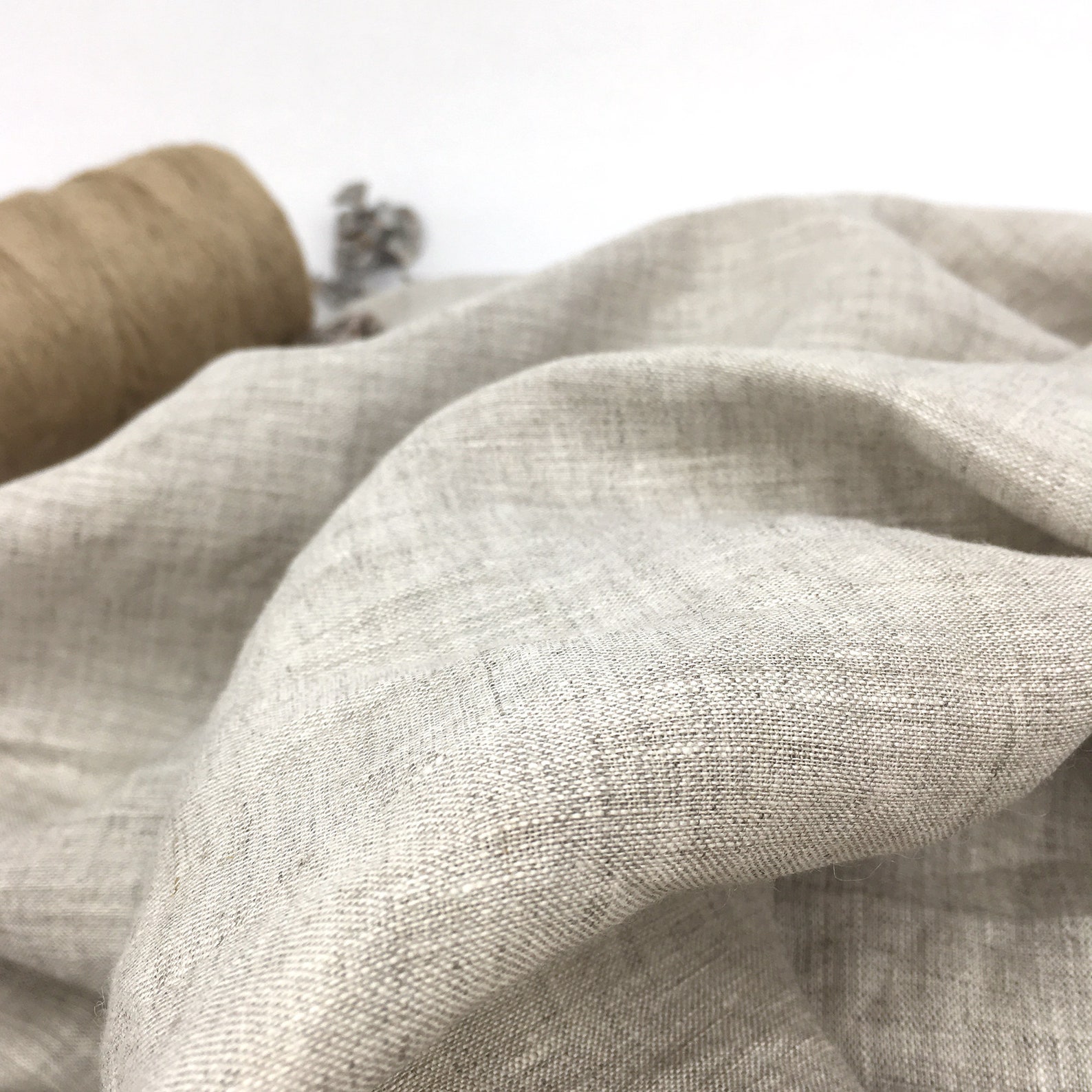 Undyed Linen Fabric by the Yard Natural 100% Linen Flax | Etsy