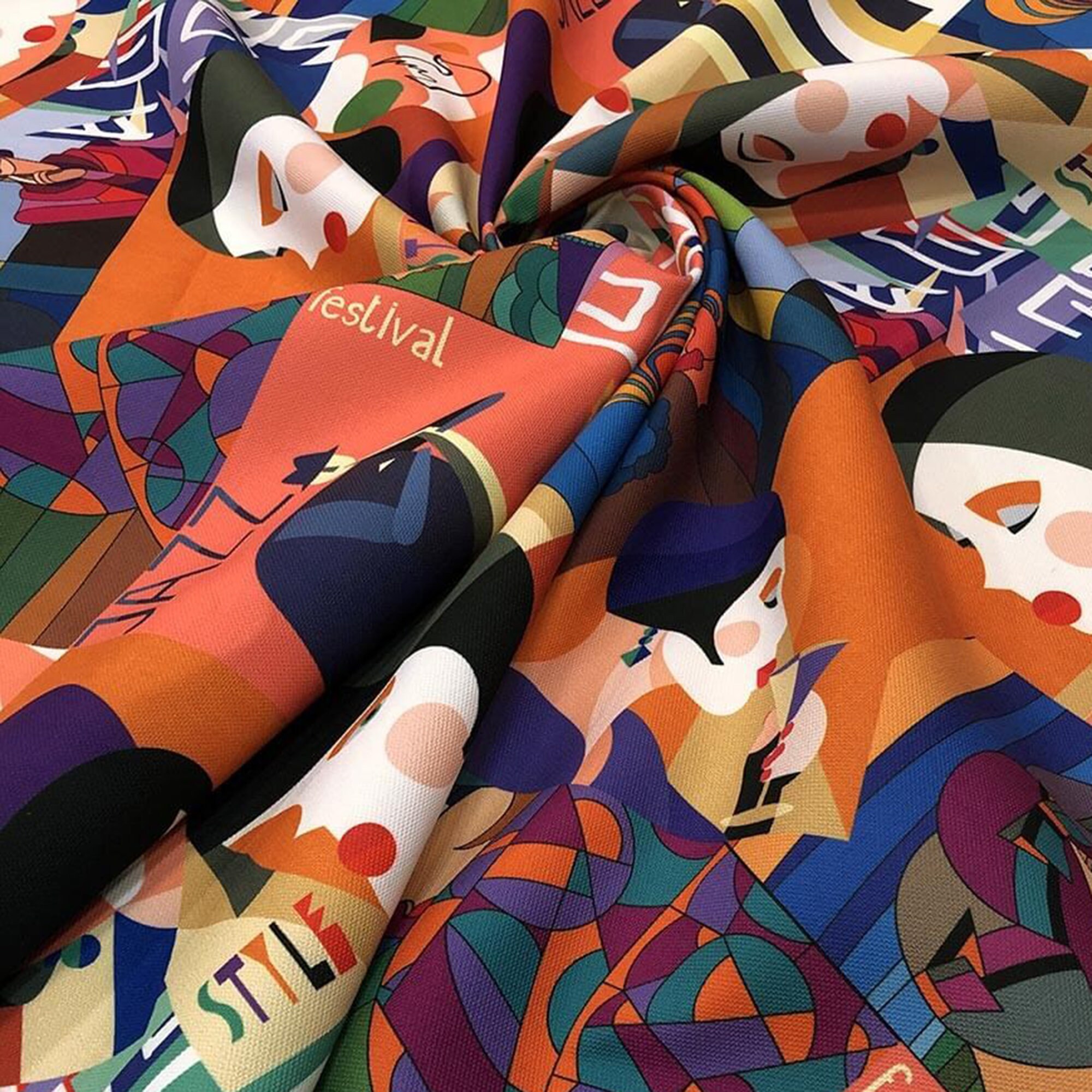 Colorful Art Deco Upholstery Fabric Abstract Pop Art Women - Etsy