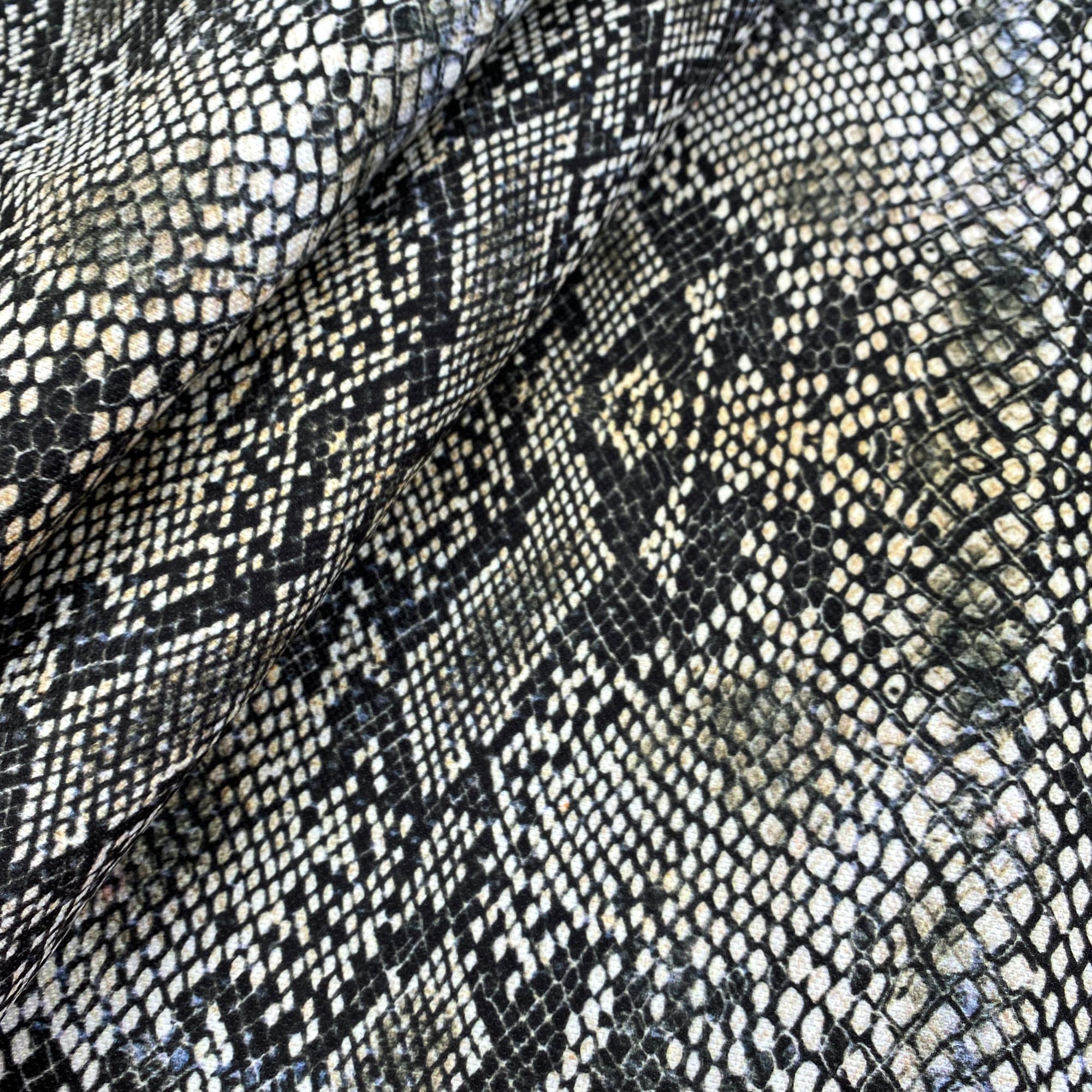 Snake Skin Fabric Grey Wild Snake Python Animal Print Home | Etsy