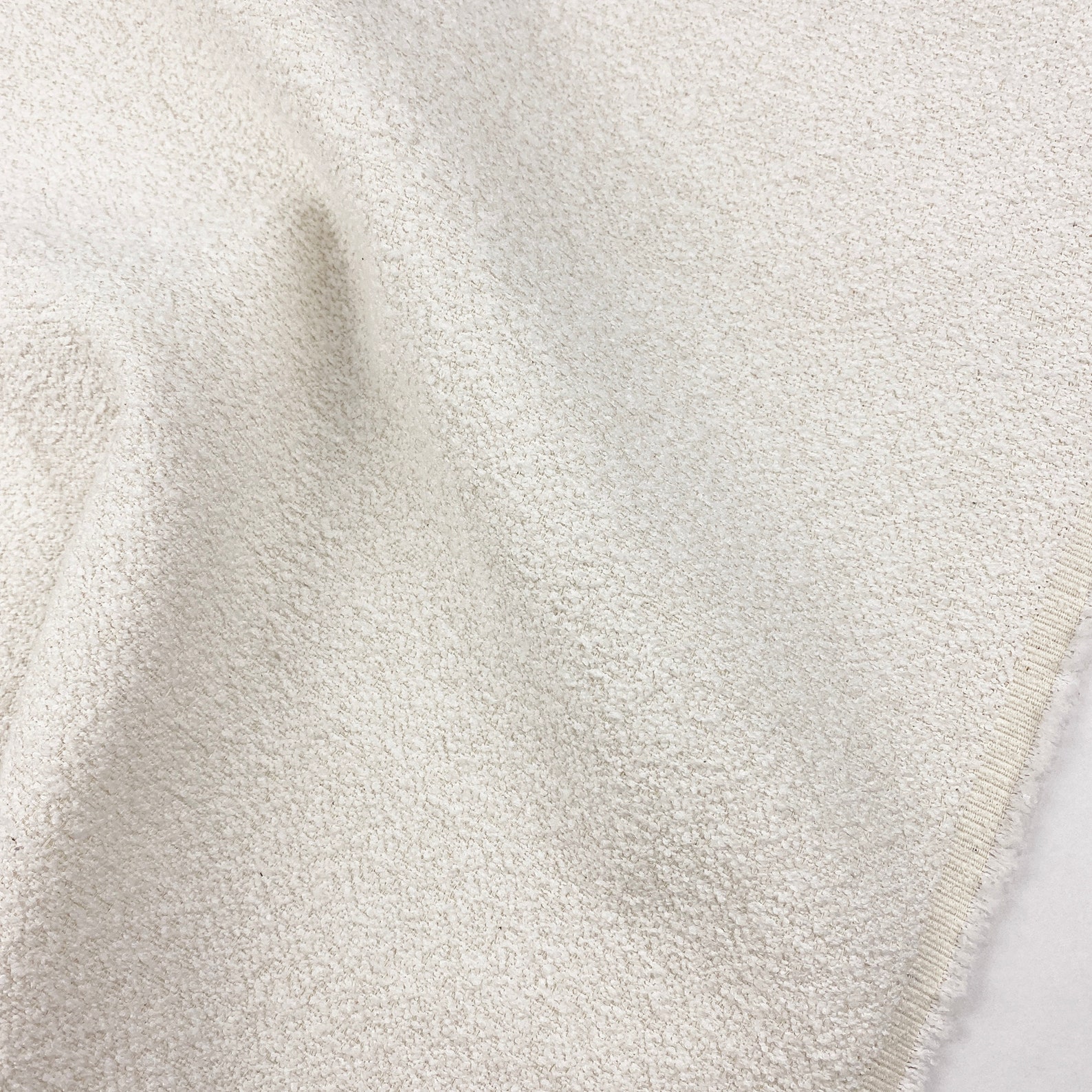 White Boucle Upholstery Fabric Textured Bouclé Home Textile | Etsy Canada