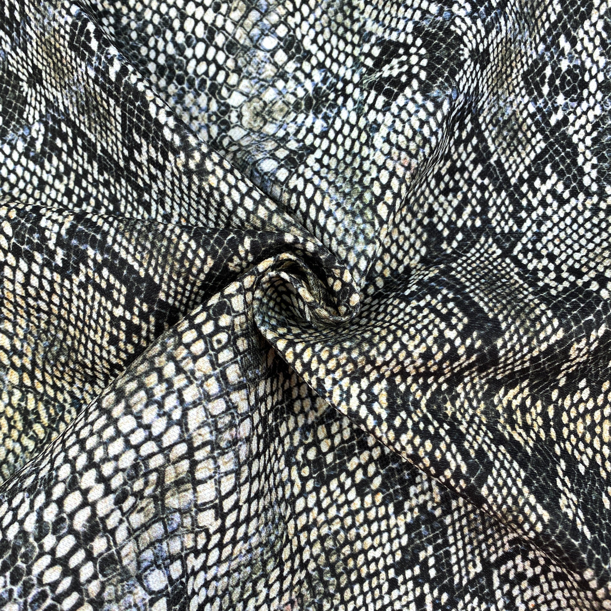 Snake Skin Fabric Grey Wild Snake Python Animal Print Home | Etsy