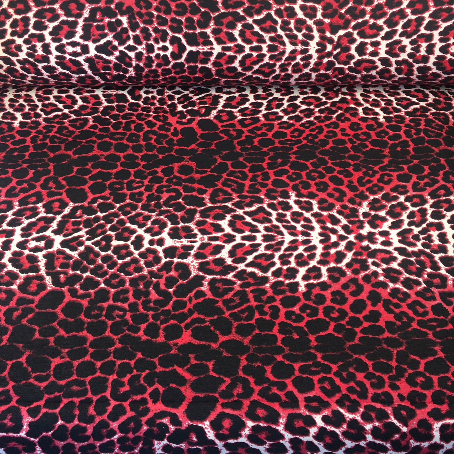 Red Leopard Upholstery Fabric Animal Print Water Resistant | Etsy