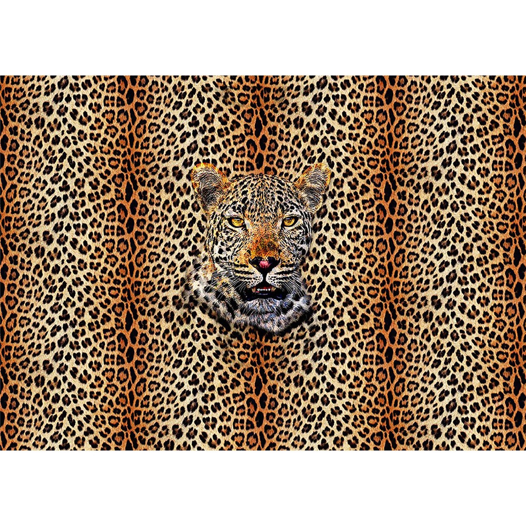Leopard Panel Upholstery Fabric Leopard Head Animal Print Material Home ...
