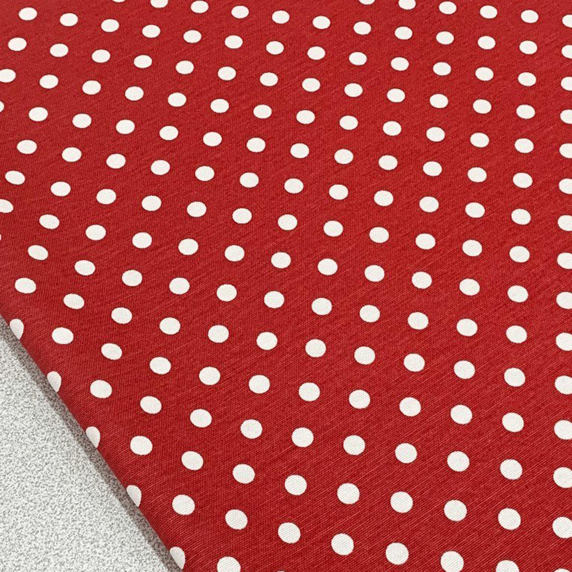 Red Polka Dot Canvas Fabric Water Resistant Cotton Outdoor | Etsy