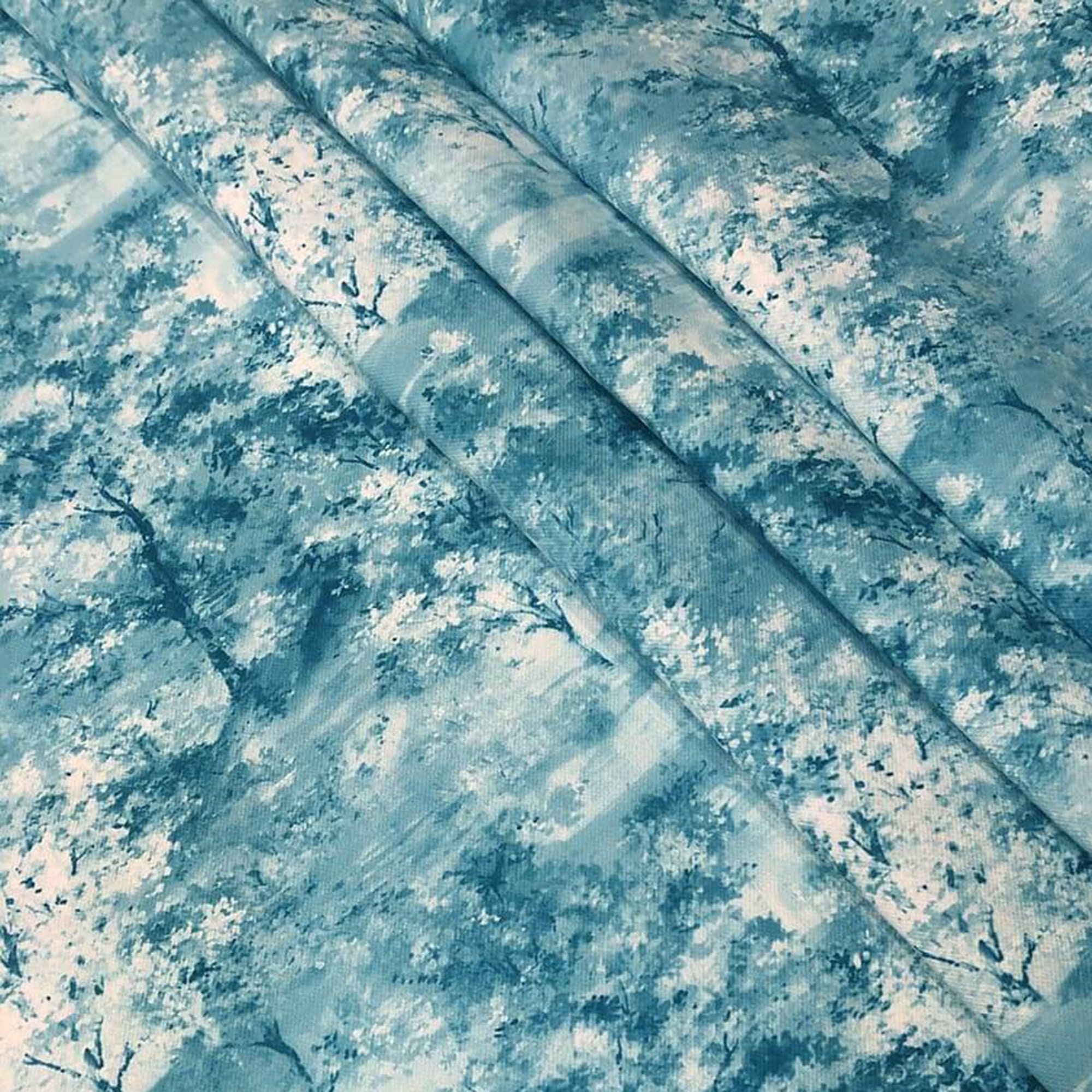Woodland Upholstery Fabric by the Yard Watercolor Trees Misty - Etsy