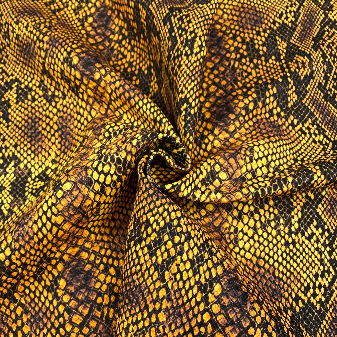 Snake Skin Fabric Python Wild Snake Animal Print Upholstery - Etsy