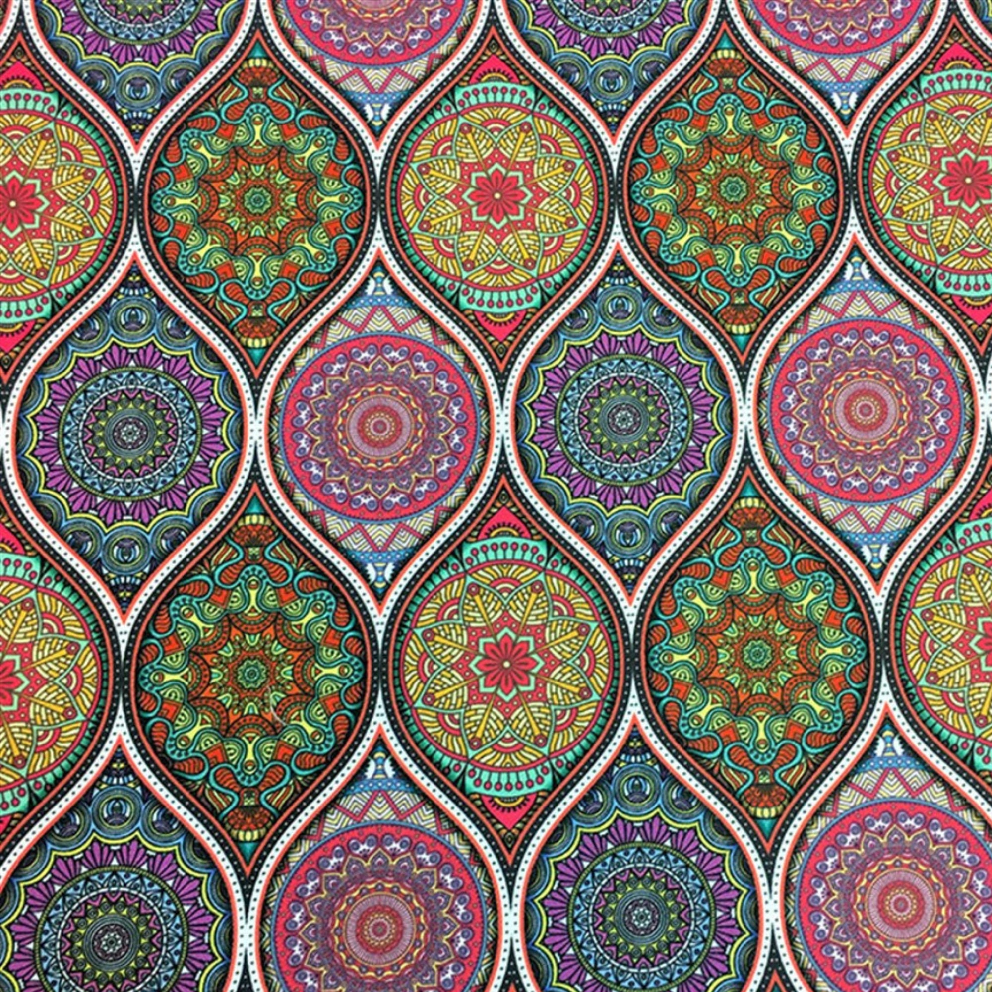 Moroccan Upholstery Fabric by the Yard Colorful Trellis Tiles - Etsy