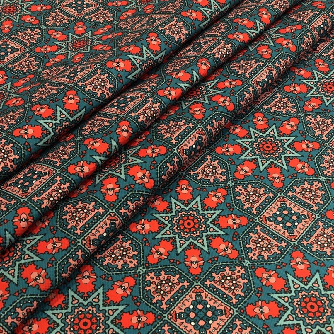 Turkish Upholstery Fabric by the Yard Ornamental Contrast - Etsy