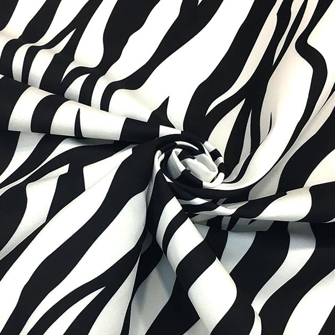 Zebra Print Upholstery Fabric Black and White Animal Print - Etsy