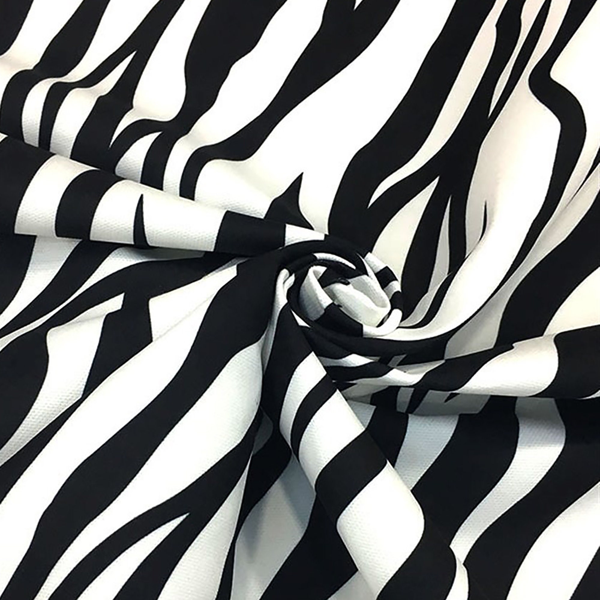 Zebra Print Upholstery Fabric Black and White Animal Print | Etsy