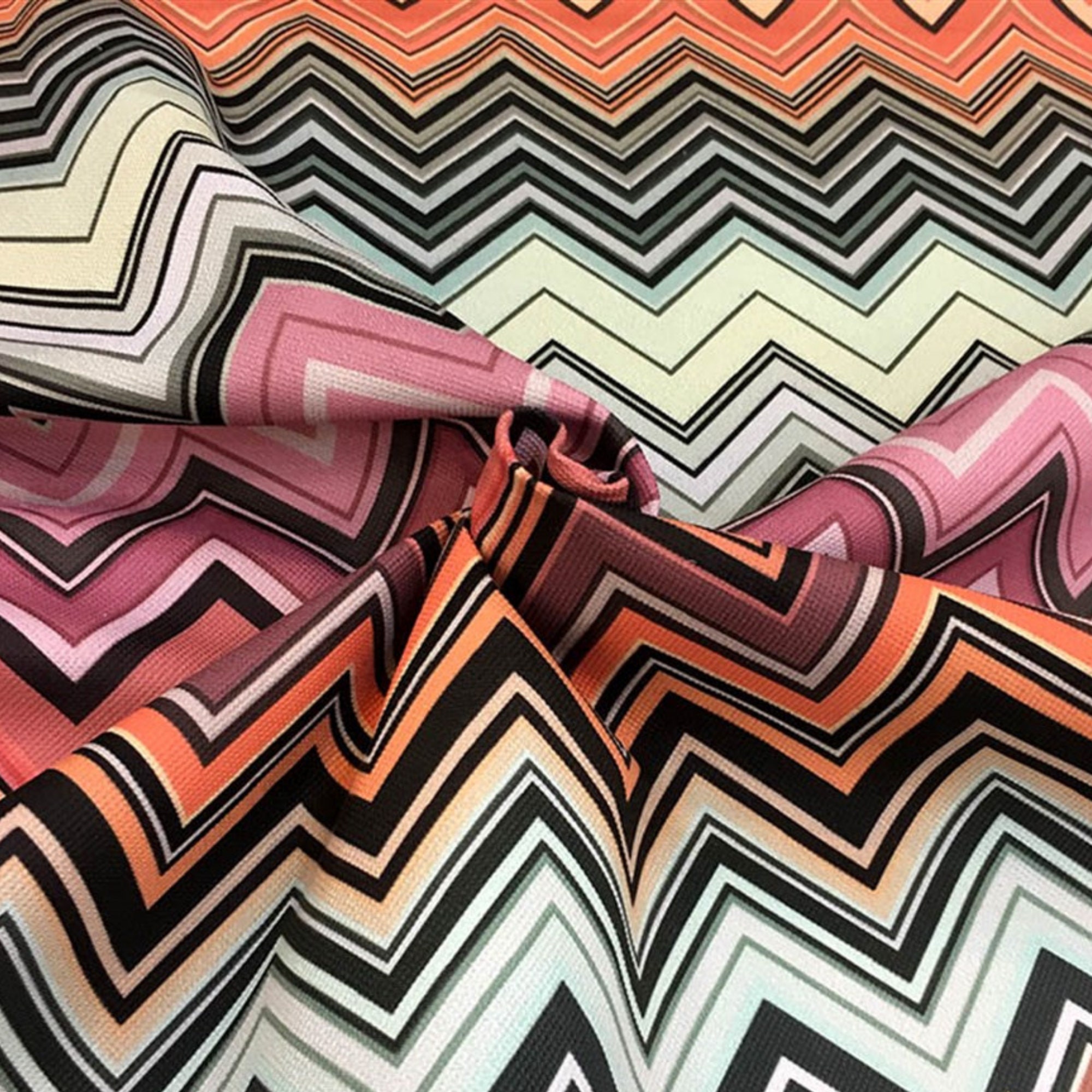 Chevron Upholstery Fabric by the Yard Pastel Colorful - Etsy