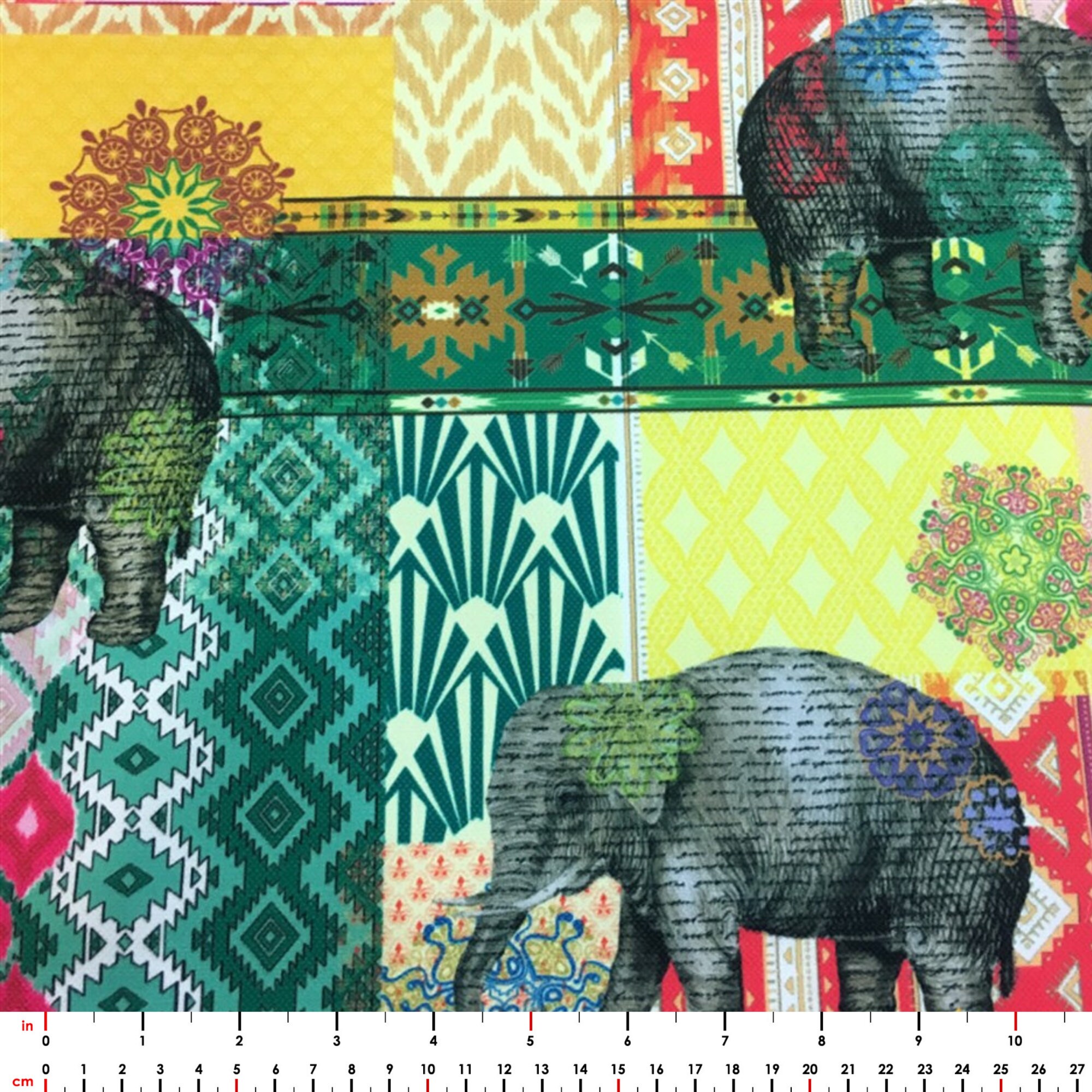 Indian Elephant Upholstery Fabric by the Yard Ethnic Bohemian - Etsy
