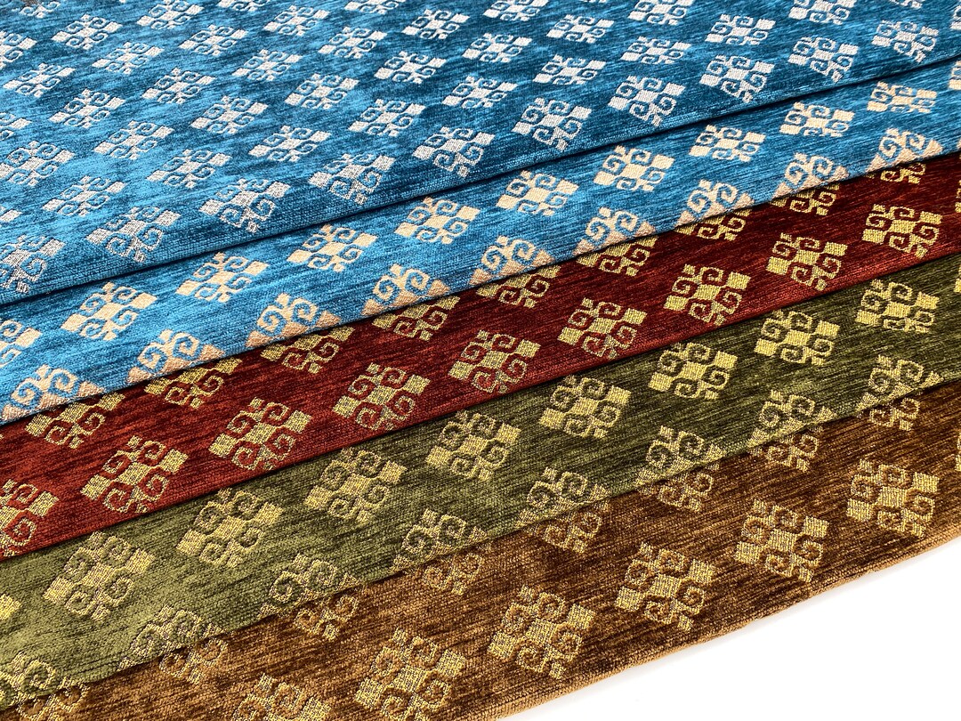 Kilim Sofa Upholstery Fabrics Turkish Boho Aztec Woven Chenille Home ...