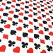 Playing Card Suits Fabric by the Yard, Red Black Poker Gambling Game ...