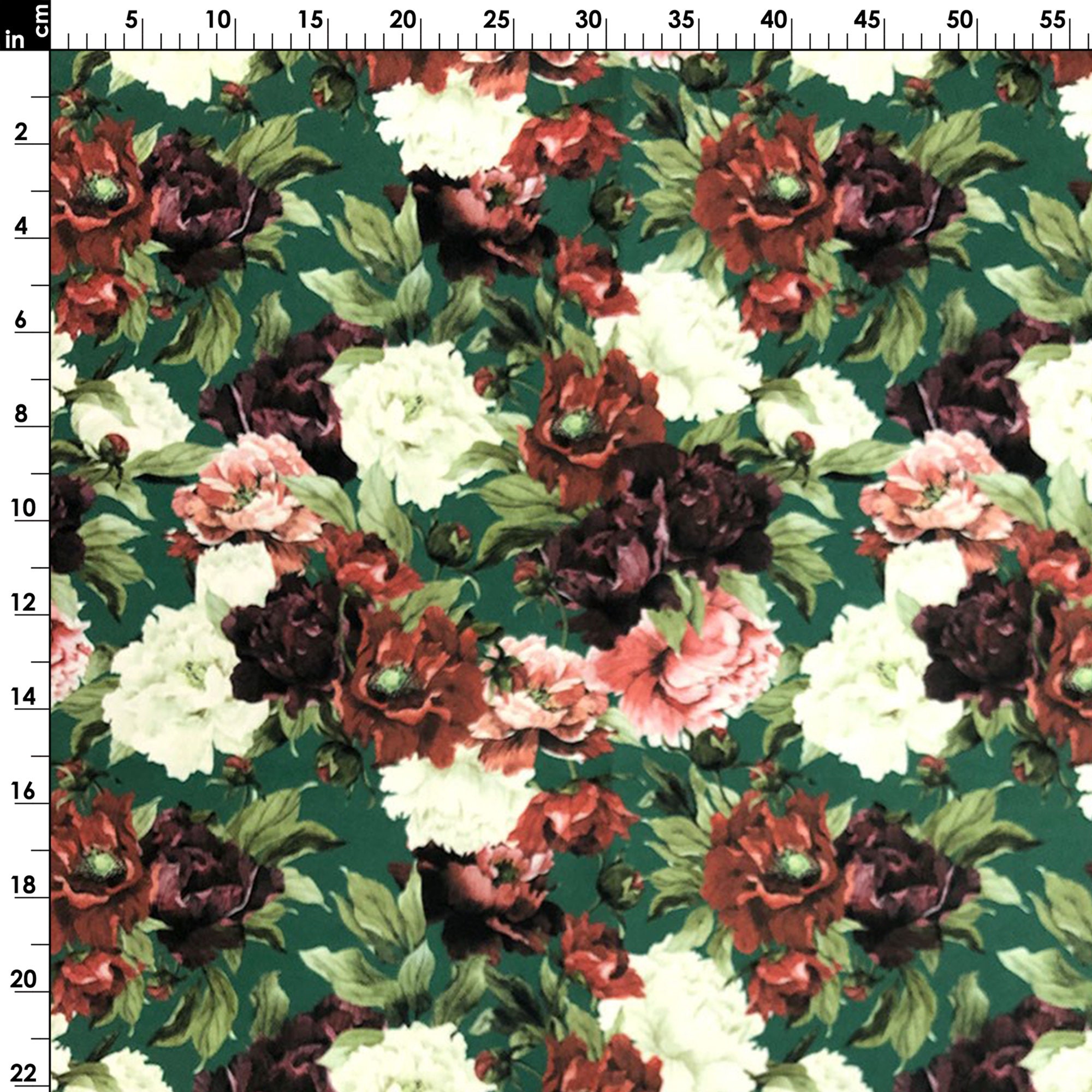 Vintage Style Floral Upholstery Fabric Retro Flowers Leaves - Etsy