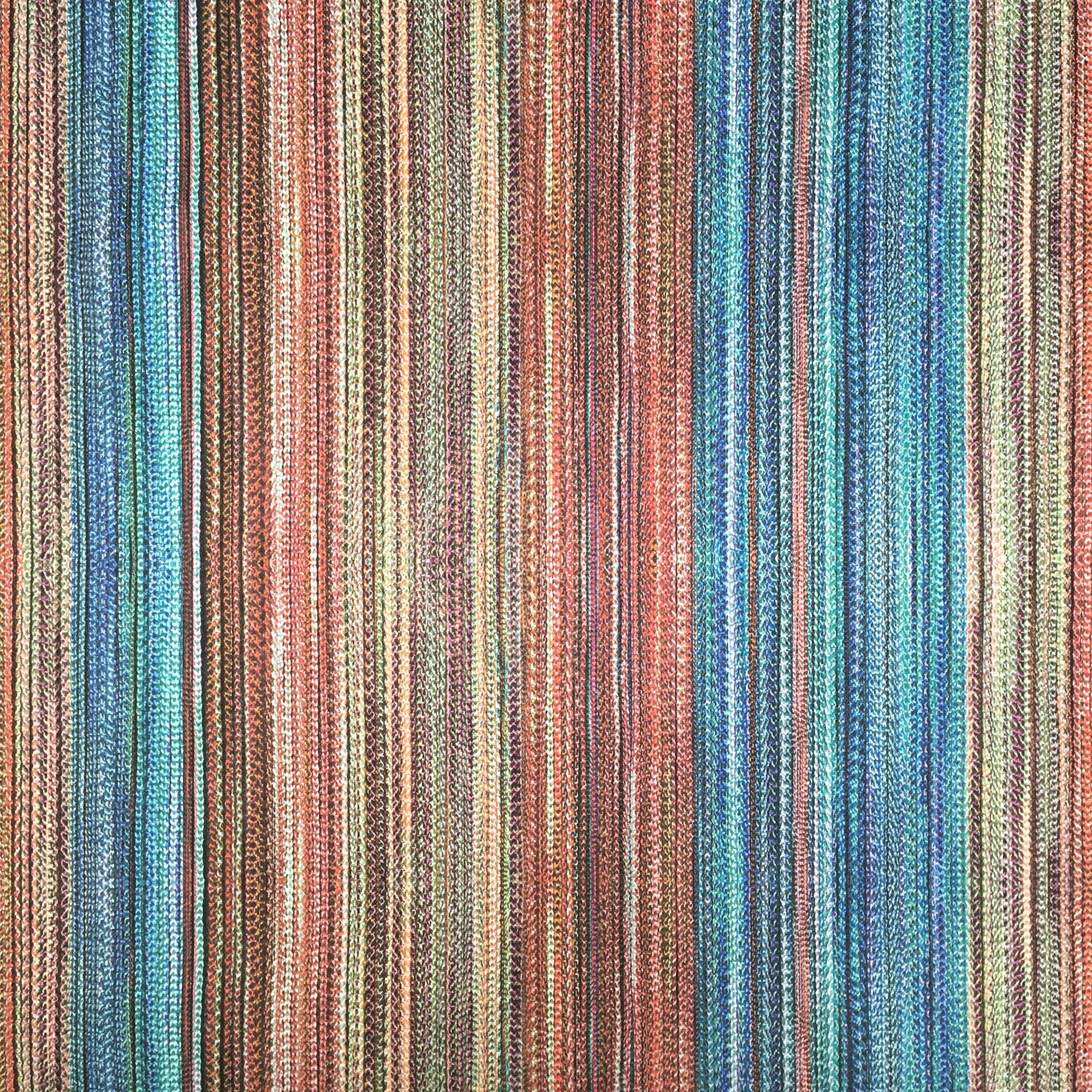 Bohemian Striped Fabric by the Yard Boho Orange Blue Brown | Etsy