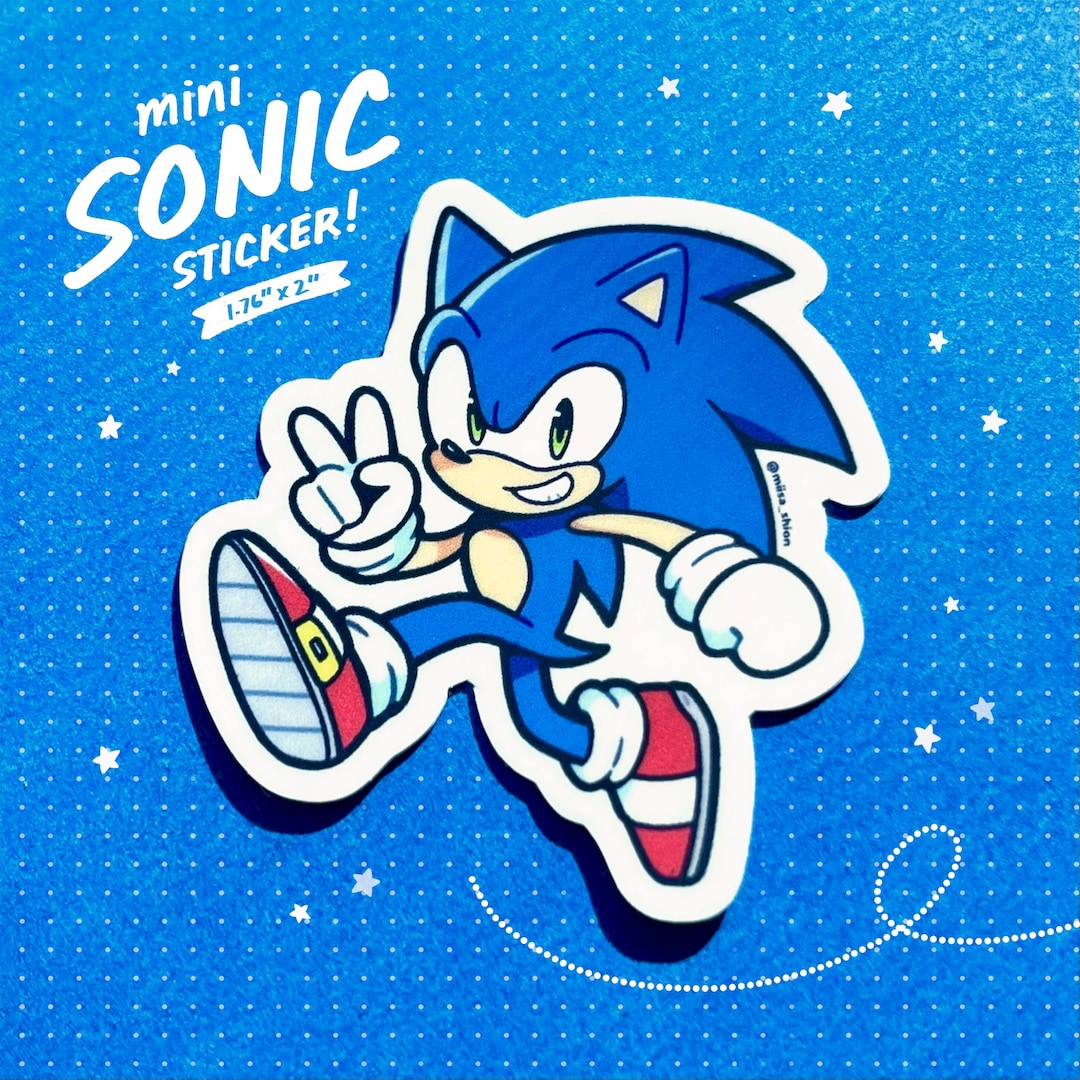 Mini Sonic Sticker - Etsy