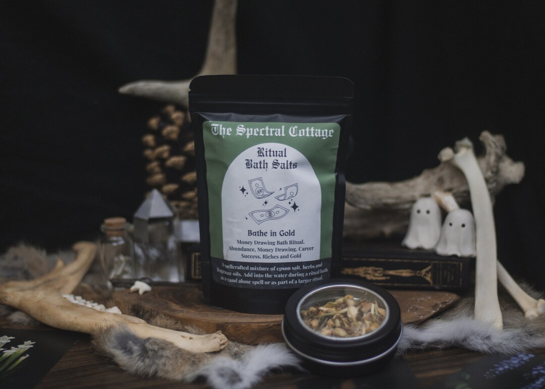 Bathe in Gold Ritual Bath Salts Abundance Money Magnet - Etsy