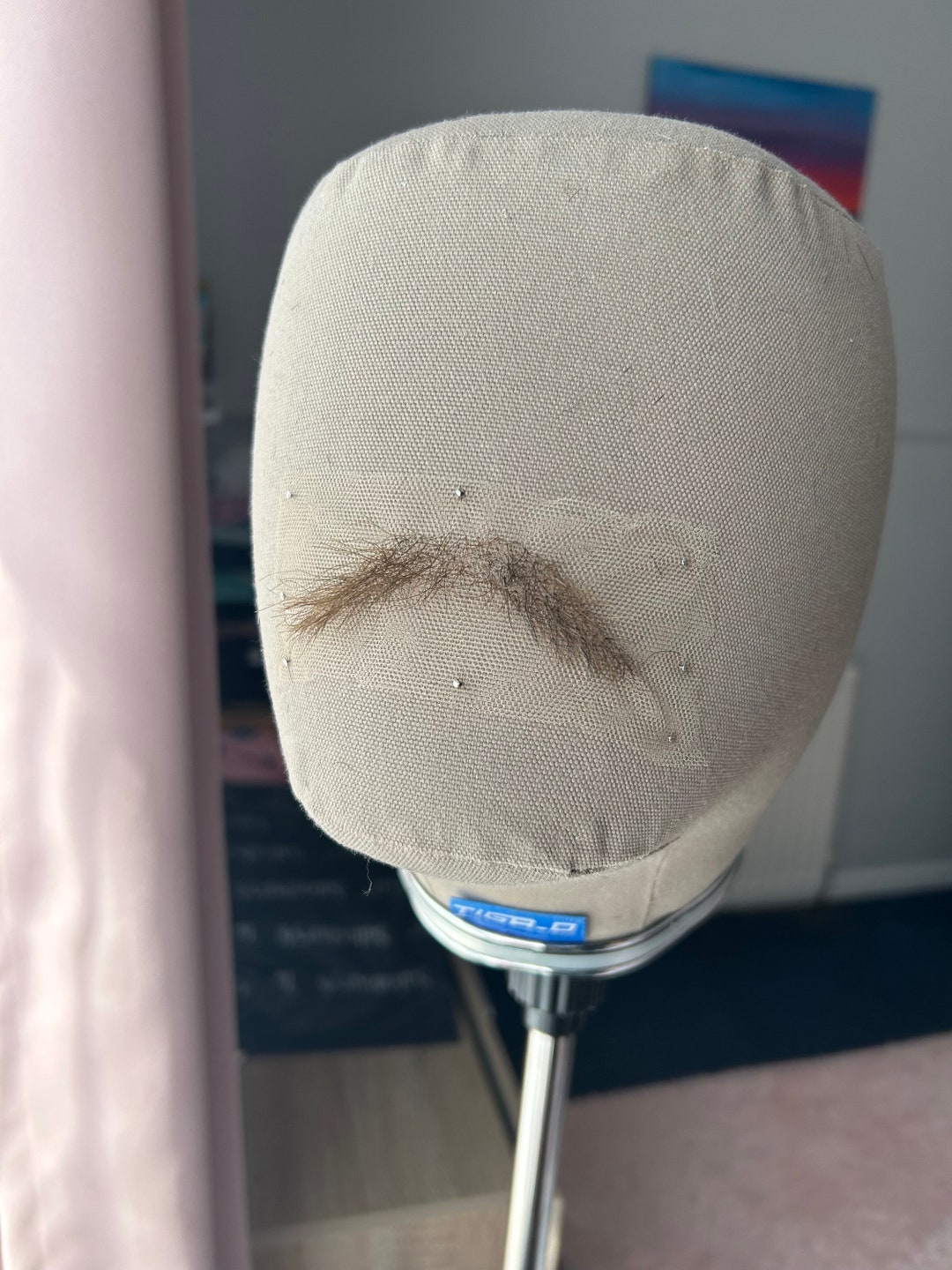 Messy Natural Moustache Fake Postiche on Lace - Etsy