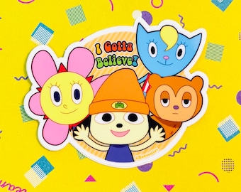 Parappa & Friends | Matte Die Cut Sticker Sheet - Etsy