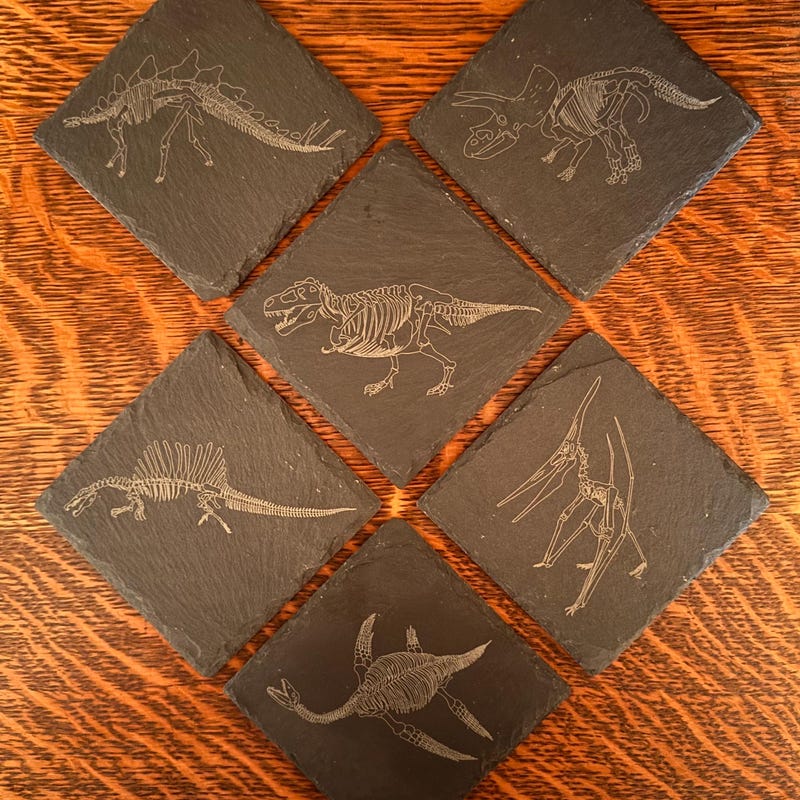 Dinosaur Drink Coaster - Etsy