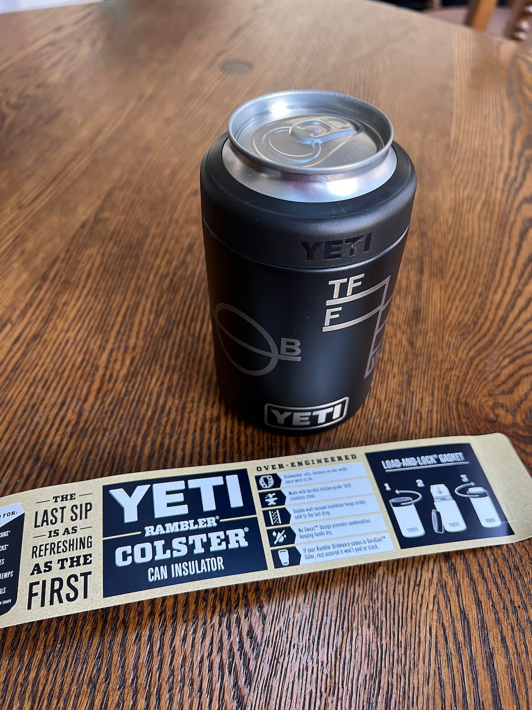 Plimsoll Mark Load Lines Etched Yeti 12 Oz Black Rambler Colster Can ...