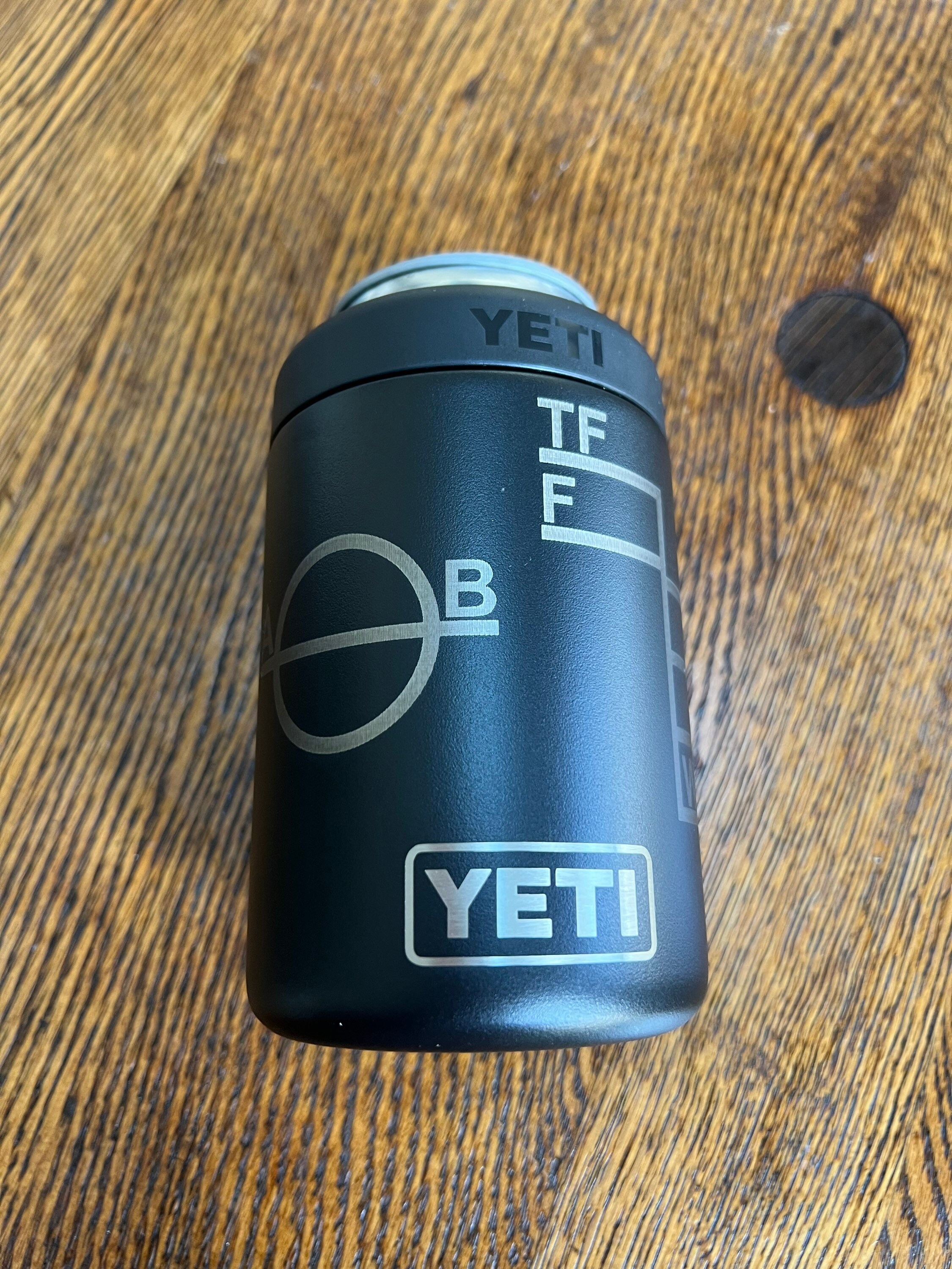 Plimsoll Mark Load Lines Etched Yeti 12 Oz Black Rambler Colster Can ...