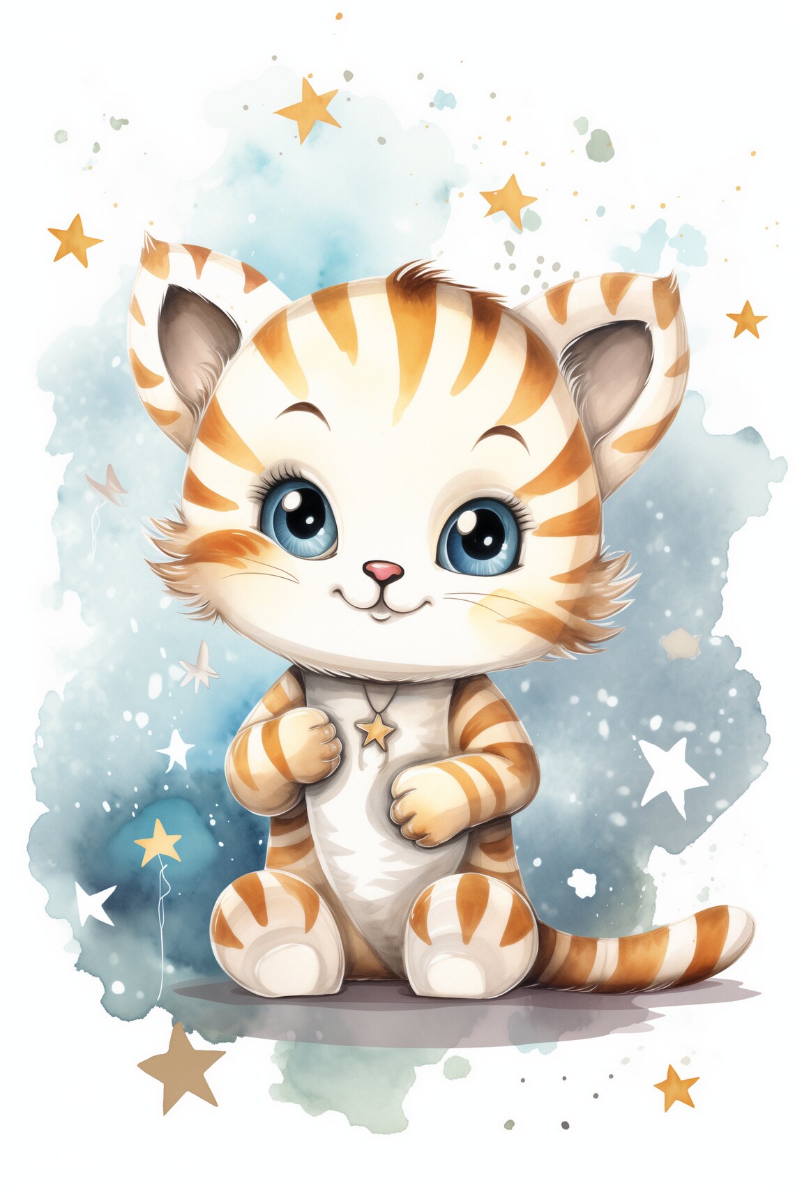 4 Digital Download High Quality Pngs Cute Funny Tiger Clipart Card ...