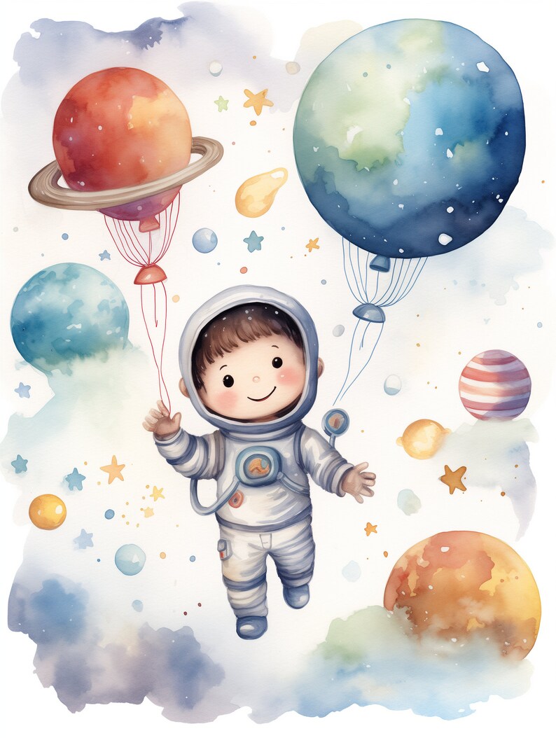 3 Digital Download High Quality Pngs Magic Astronaut Clipart Card ...