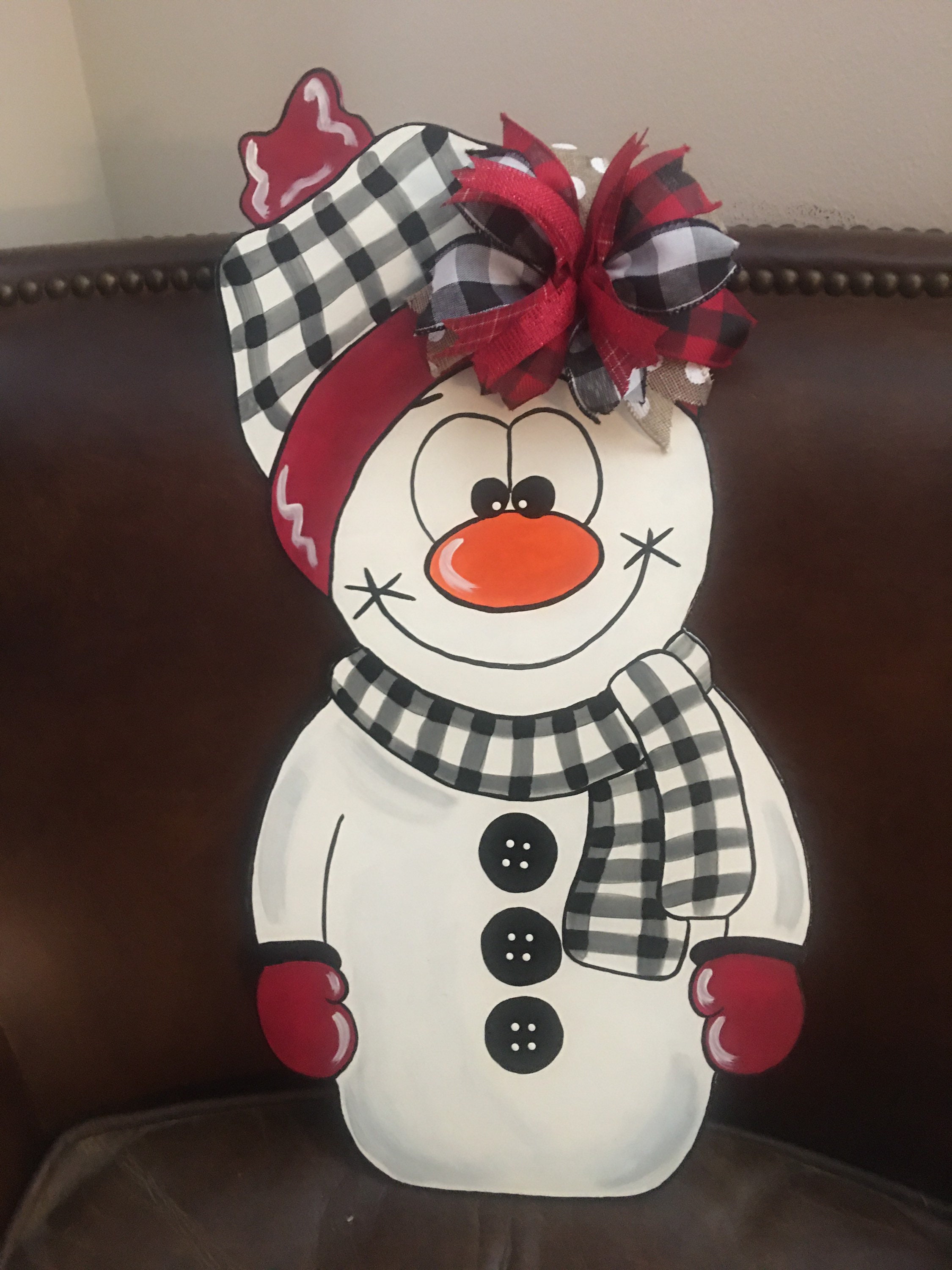 Snowman With Buffalo Plaid - Etsy