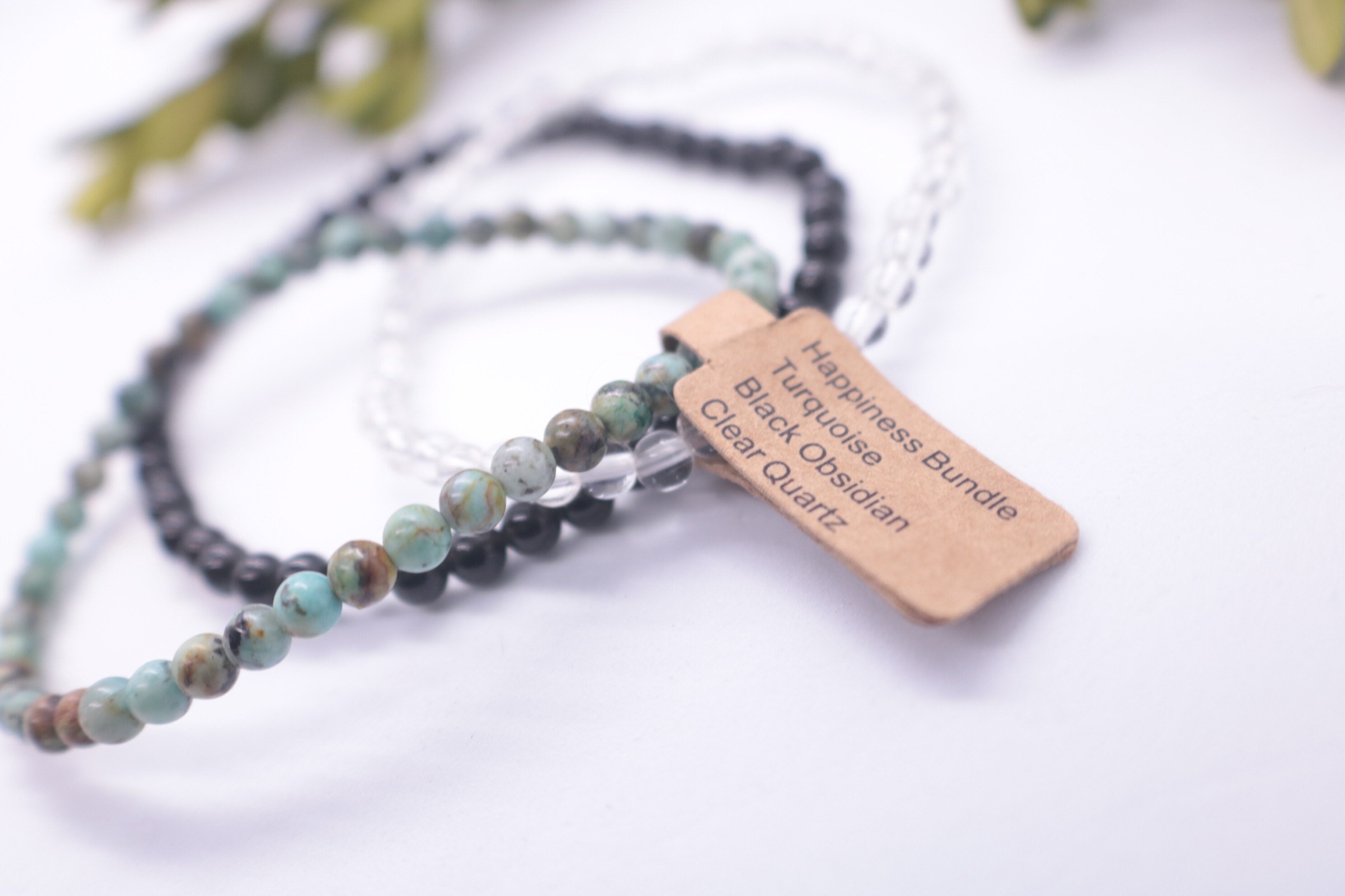 Bundle of Happiness Gemstone Crystal Bracelet Set, Energy Healing ...