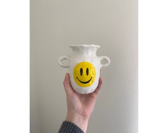 Smiley Face Vase | Etsy