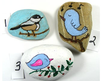 Painted Rocks Birds - Etsy