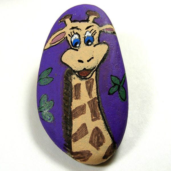 Painted Rock Giraffe - Etsy