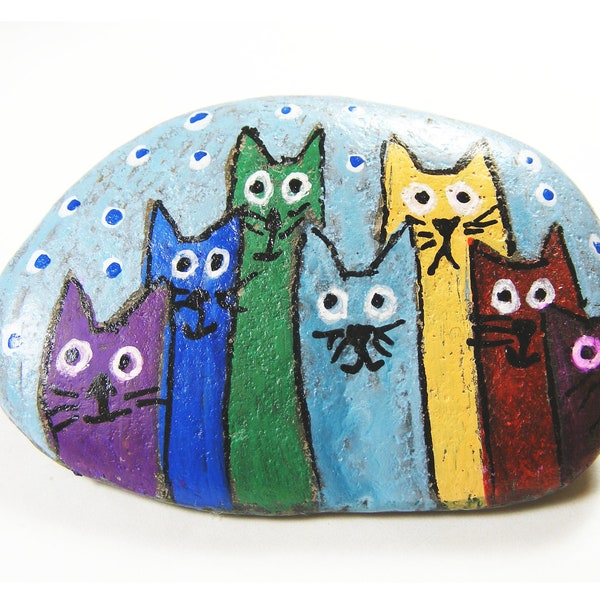Painted Rocks Cats - Etsy