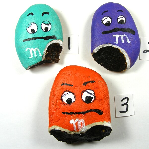 M&m Painted Rocks - Etsy
