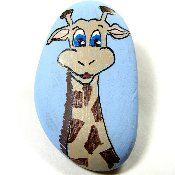 Painted Rock Giraffe - Etsy