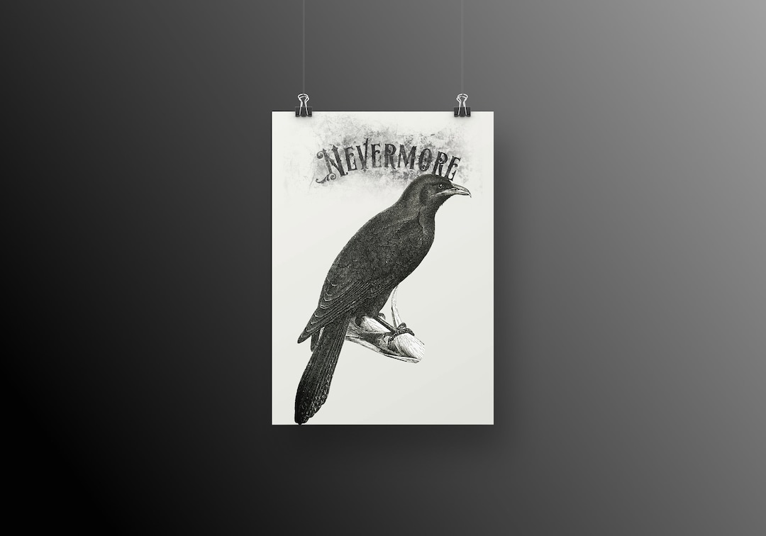 Nevermore Print - Edgar Allan Poe - Etsy