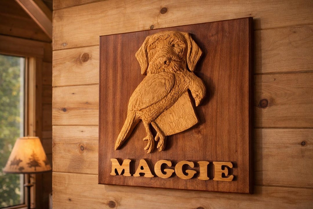 Custom 3D Wood Dog Portrait | CNC Carved Pet Memorial Wall Art - Etsy