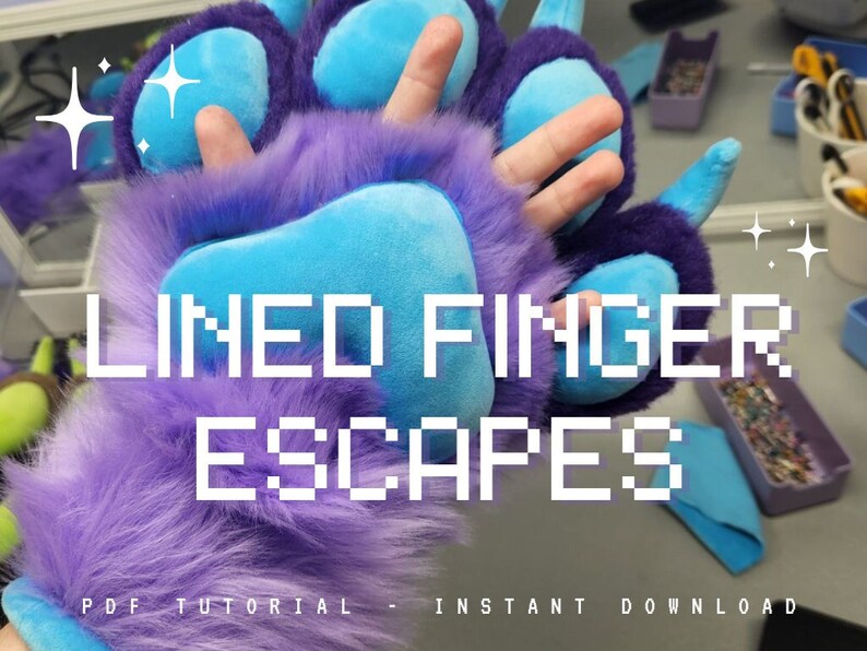 Tutorial: Installing Lined Finger Escapes in Fursuit Paws PDF - Etsy ...