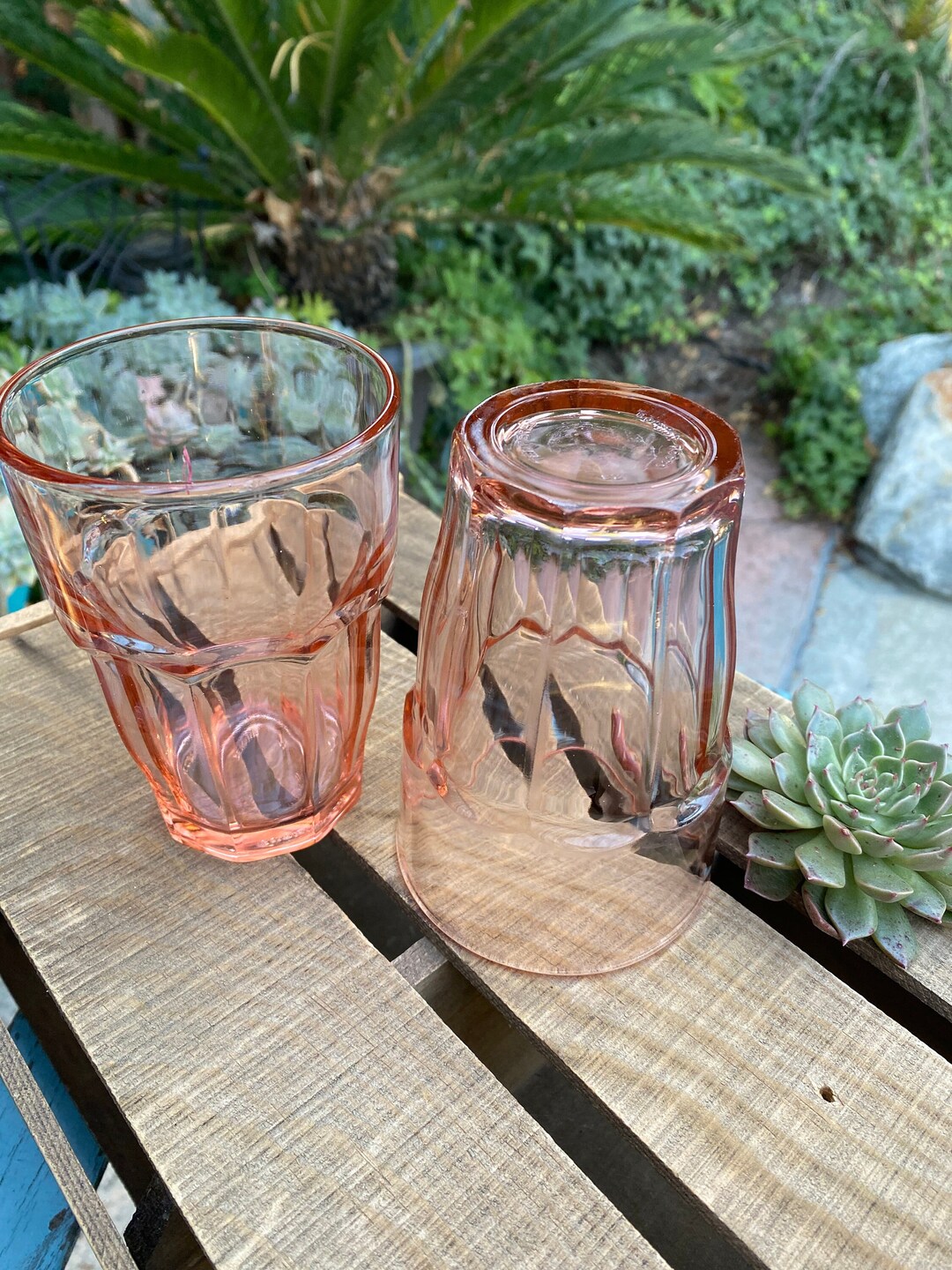 Vintage Pair of Bormioli Rocco Pink/blush Tempered Glasses, Blush ...