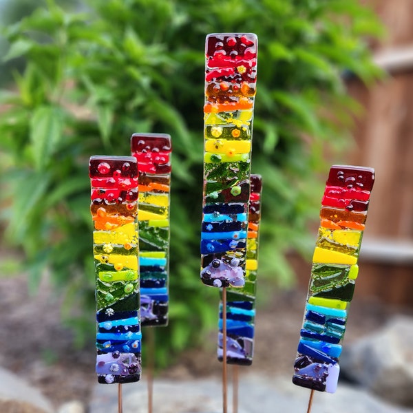 Glass Garden Stakes - Etsy
