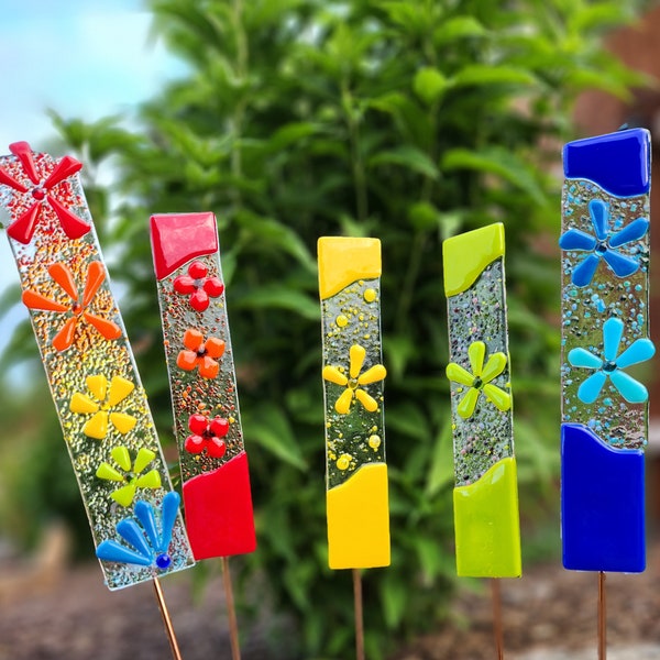 Fused Glass Flowers - Etsy