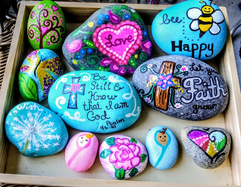 Hand-painted Rocks - Etsy