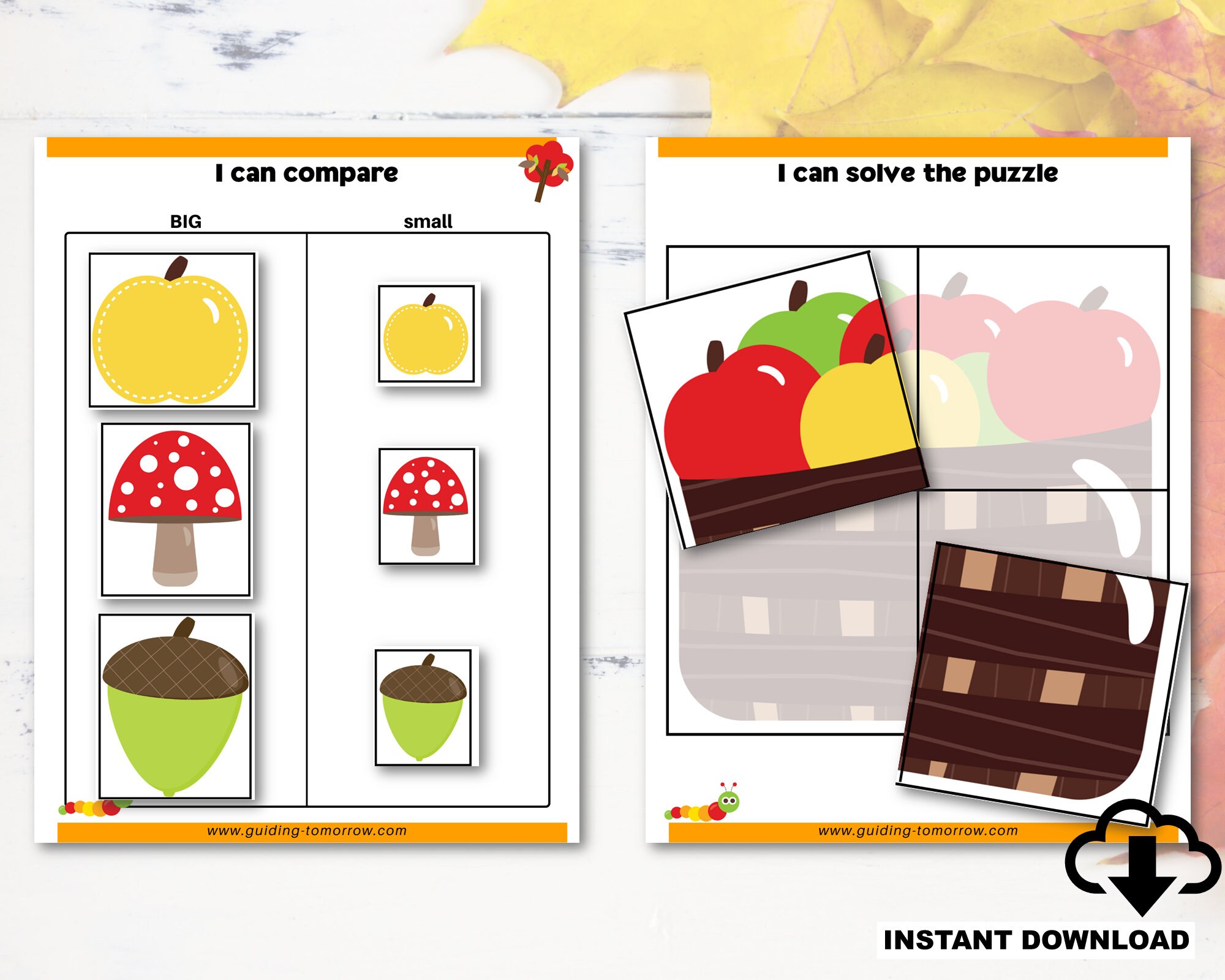 Fall Autumn Toddler Busy Book Printable, Busy Binder Learning Folder ...