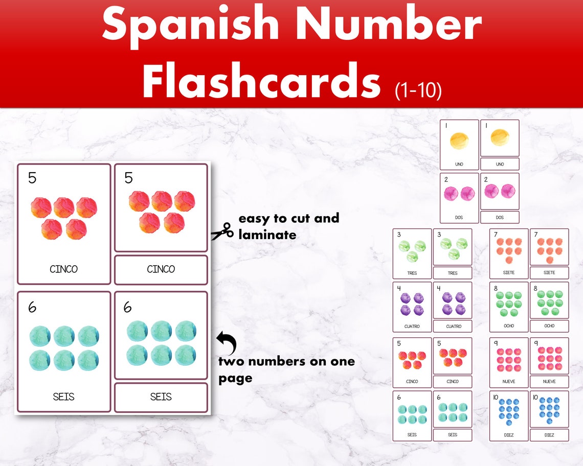 Spanish 3 Part Cards Montessori Flashcards Spanish Learn - Etsy