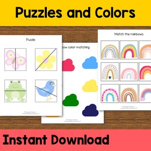 Printable Toddler Busy Book Spring, Toddler Learning Binder Download ...