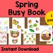 Printable Toddler Busy Book Spring, Toddler Learning Binder Download ...