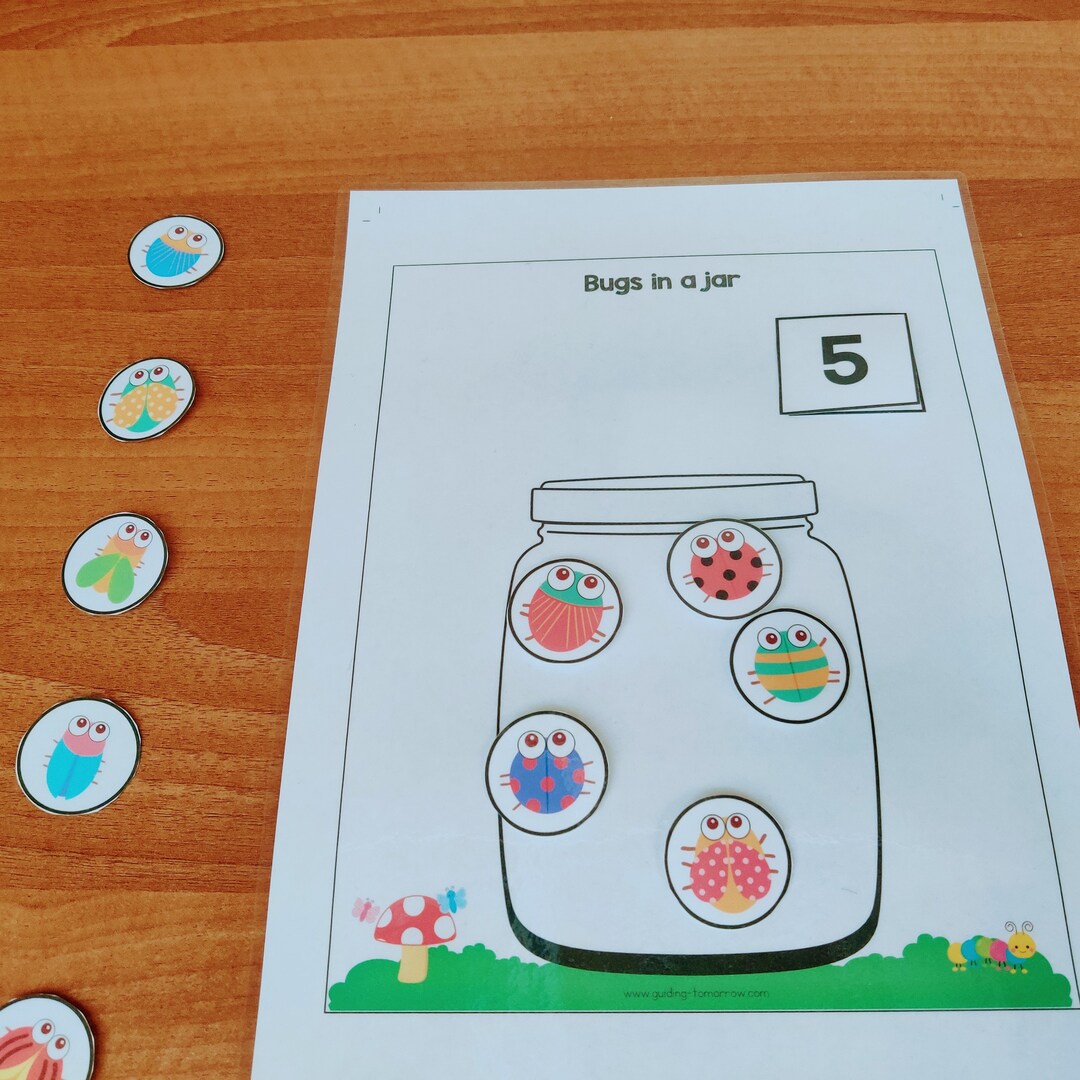Learning Numbers Toddler Worksheet, Printable Busy Book Page, Preschool ...